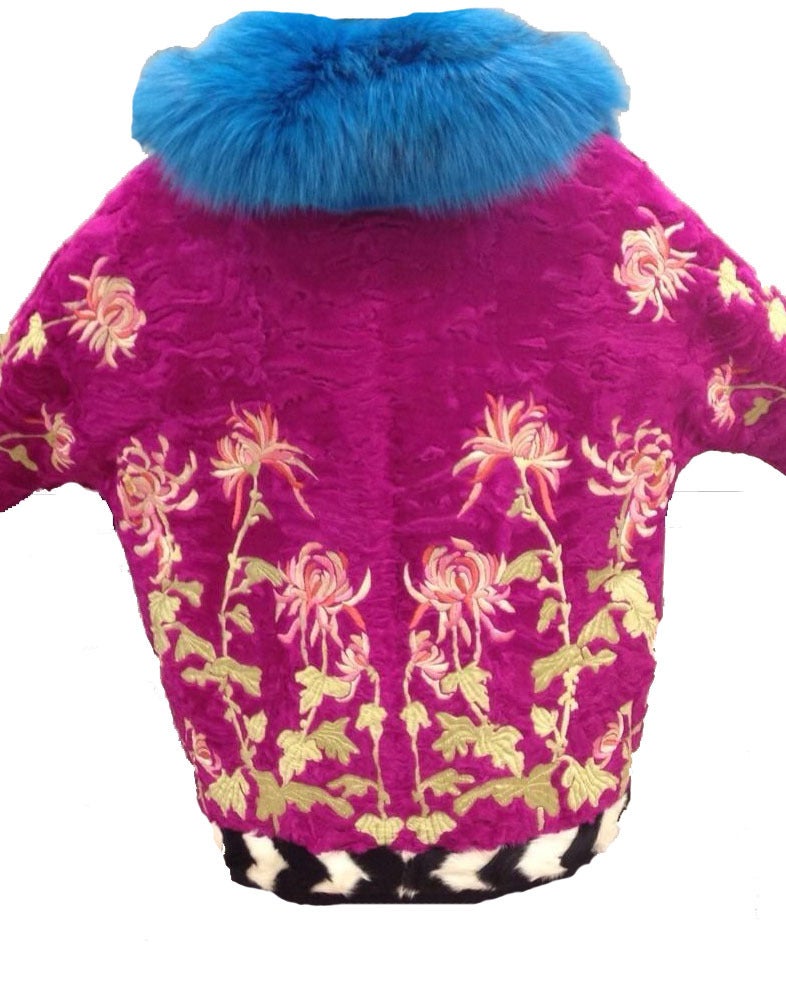 New TOM FORD EMBROIDERED FUR JACKET For Sale at 1stDibs