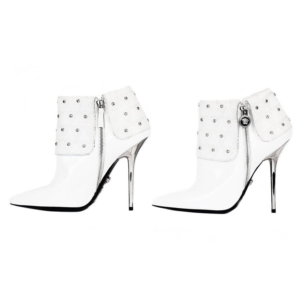 White Versace Boots - 14 For Sale on 1stDibs