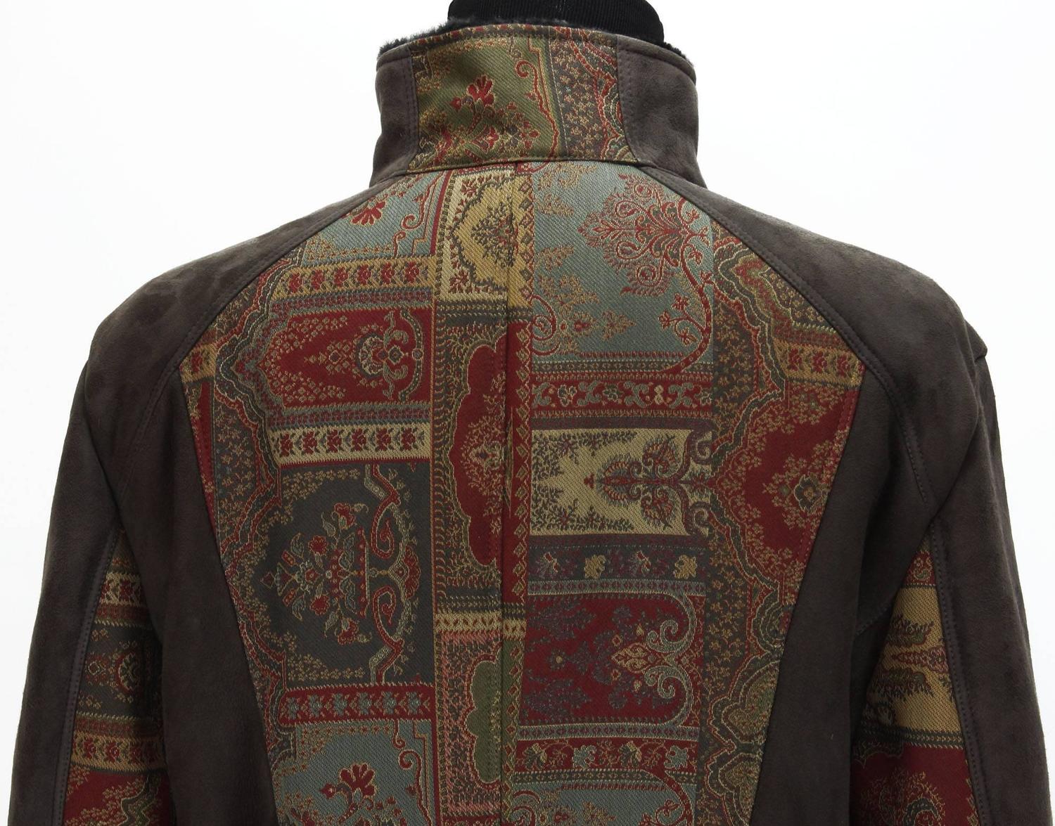 New ETRO UNIQUE and RARE Runway MEN'S SHEARLING Lamb COAT at 1stdibs