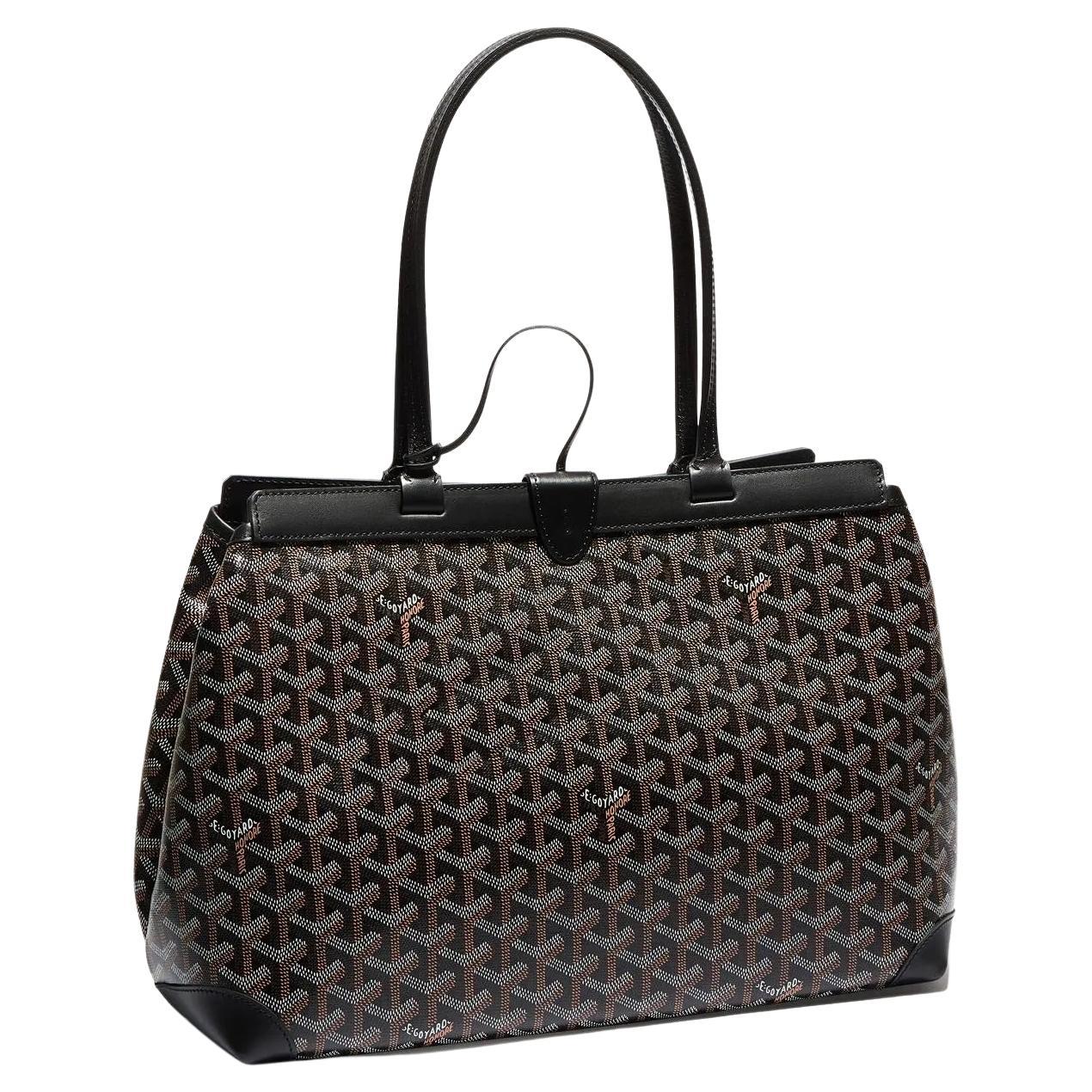 Goyard Black Goyardine Coated Canvas and Leather Saigon MM Top Handle ...