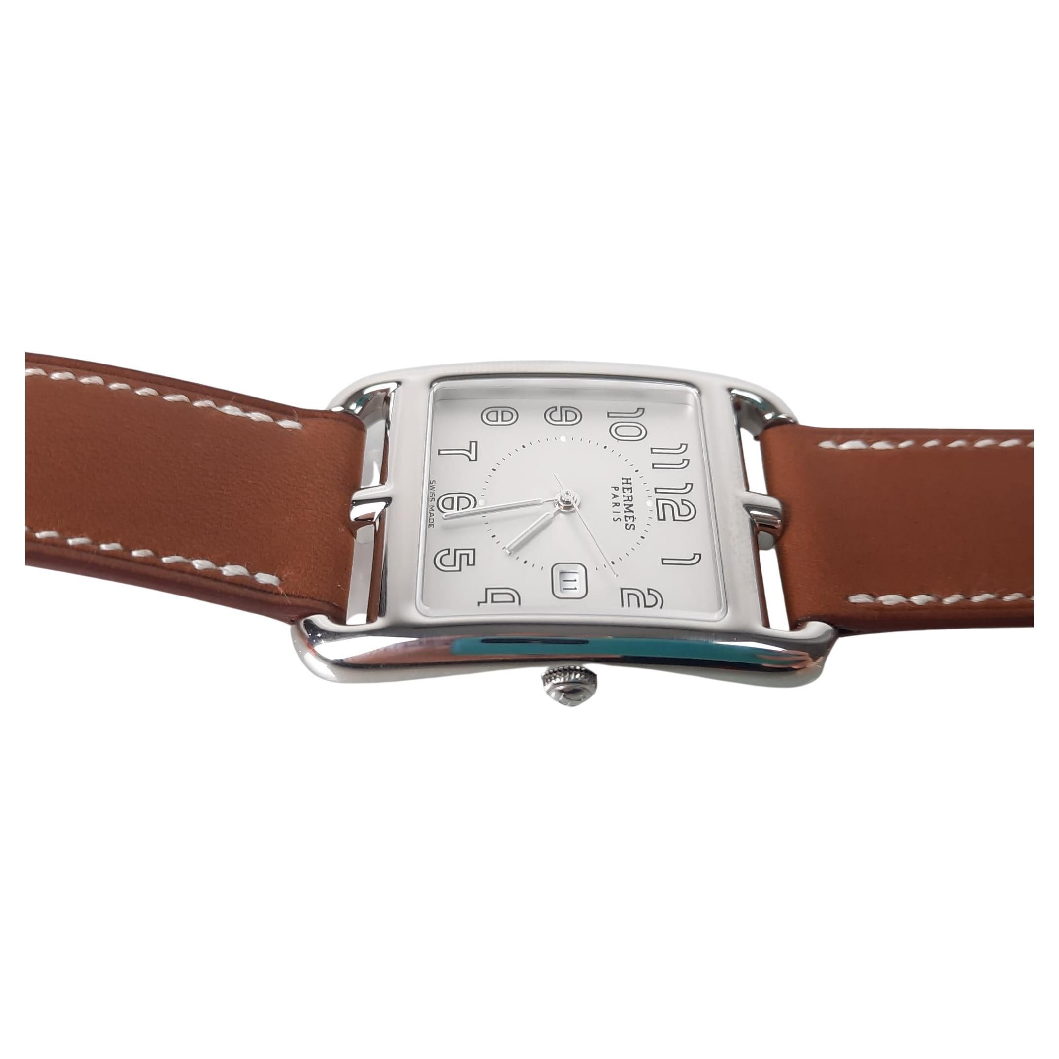 Hermes Cape Cod Large Steel Automatic Wrist Watch For Sale at 1stDibs