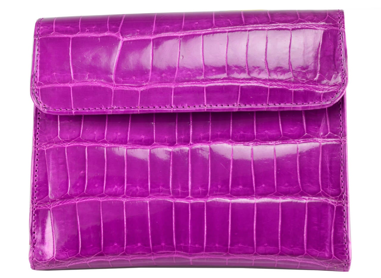 Delicious Grape Lambertson Truex Crocodile Wallet at 1stDibs ...