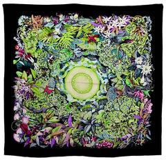 Beautiful Hermes Asian Inspired Silk Scarf For Sale at 1stdibs