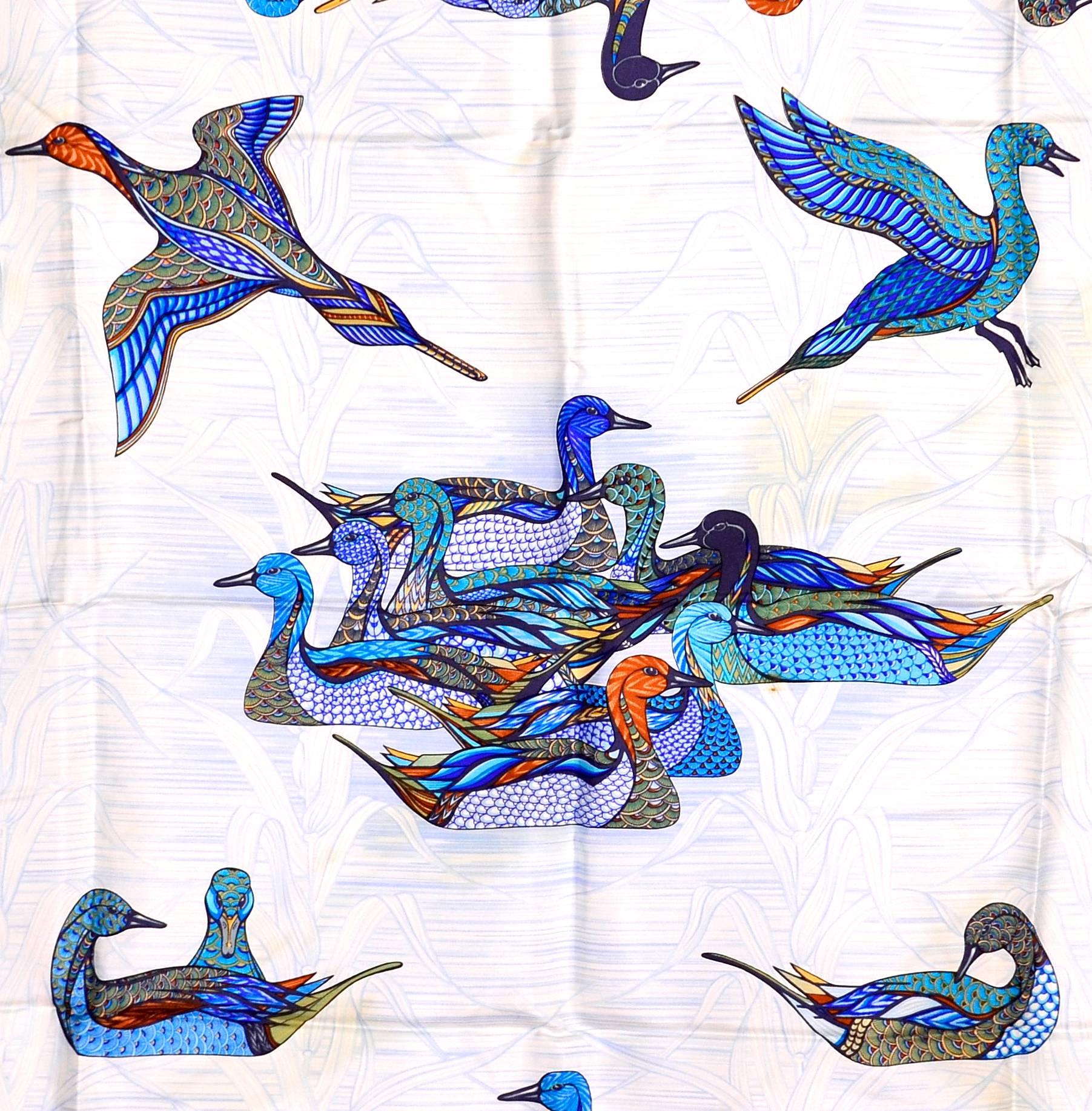 Magnificent Hermes Mallard (Ducks) Silk Scarf at 1stDibs | hermes duck ...