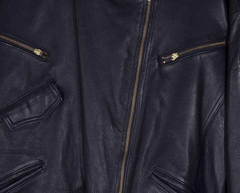 Iconic Vintage Donna Karan Leather Jacket at 1stDibs