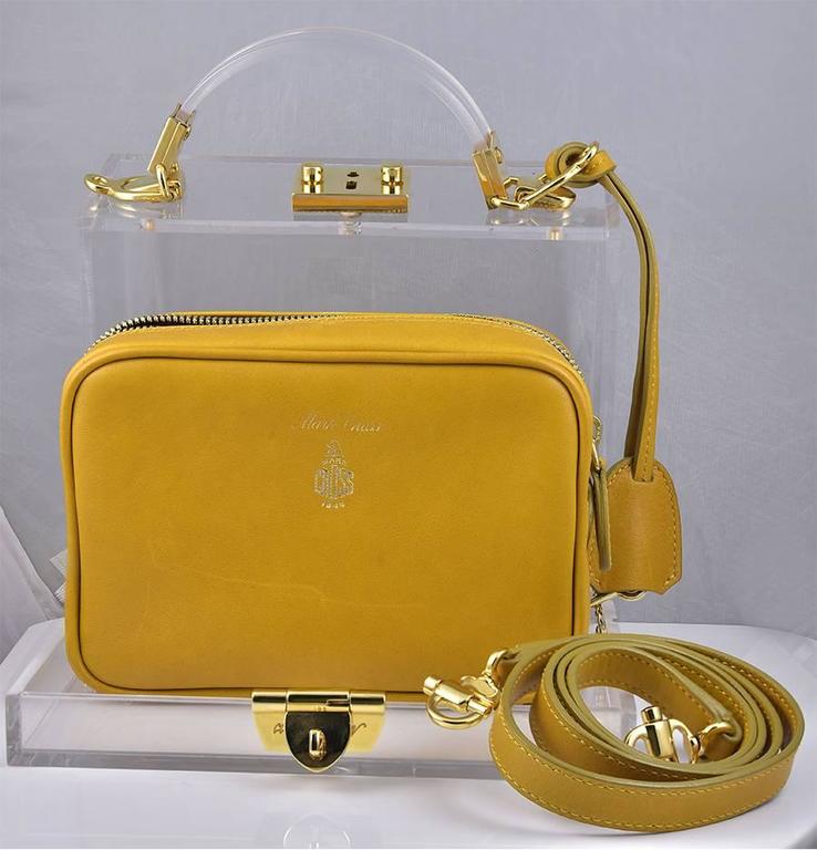 Mark Cross Box Plexi Grace Honey Bag at 1stDibs