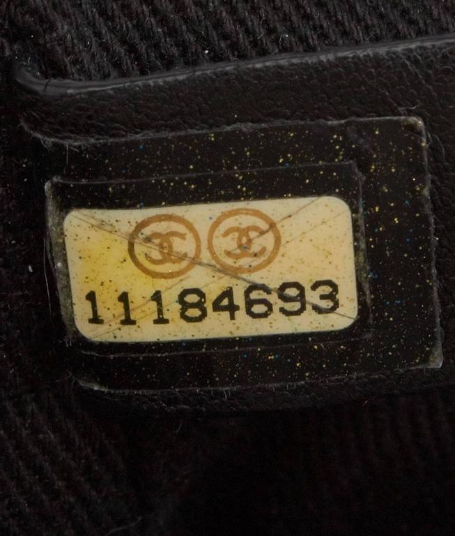 Chanel Black Leather Diamond Stitch Shoulder Bag For Sale at 1stDibs