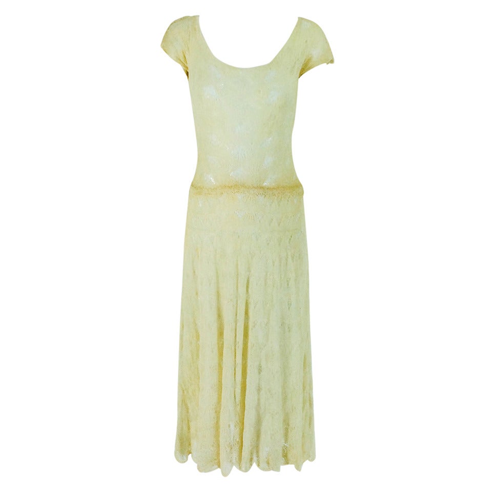 1920s ivory embroidered tambour work dress For Sale at 1stDibs | ivory ...