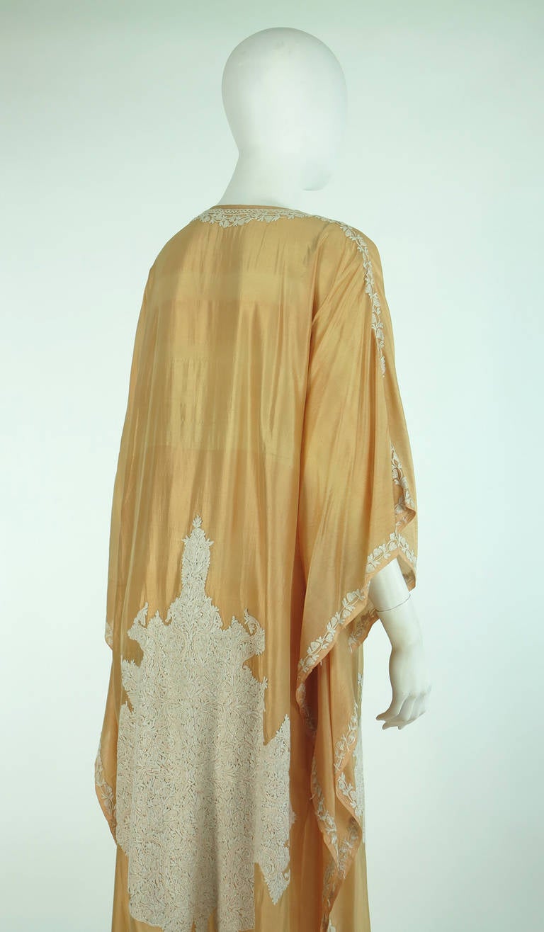 1960s India golden silk heavily embroidered caftan For Sale at 1stDibs ...