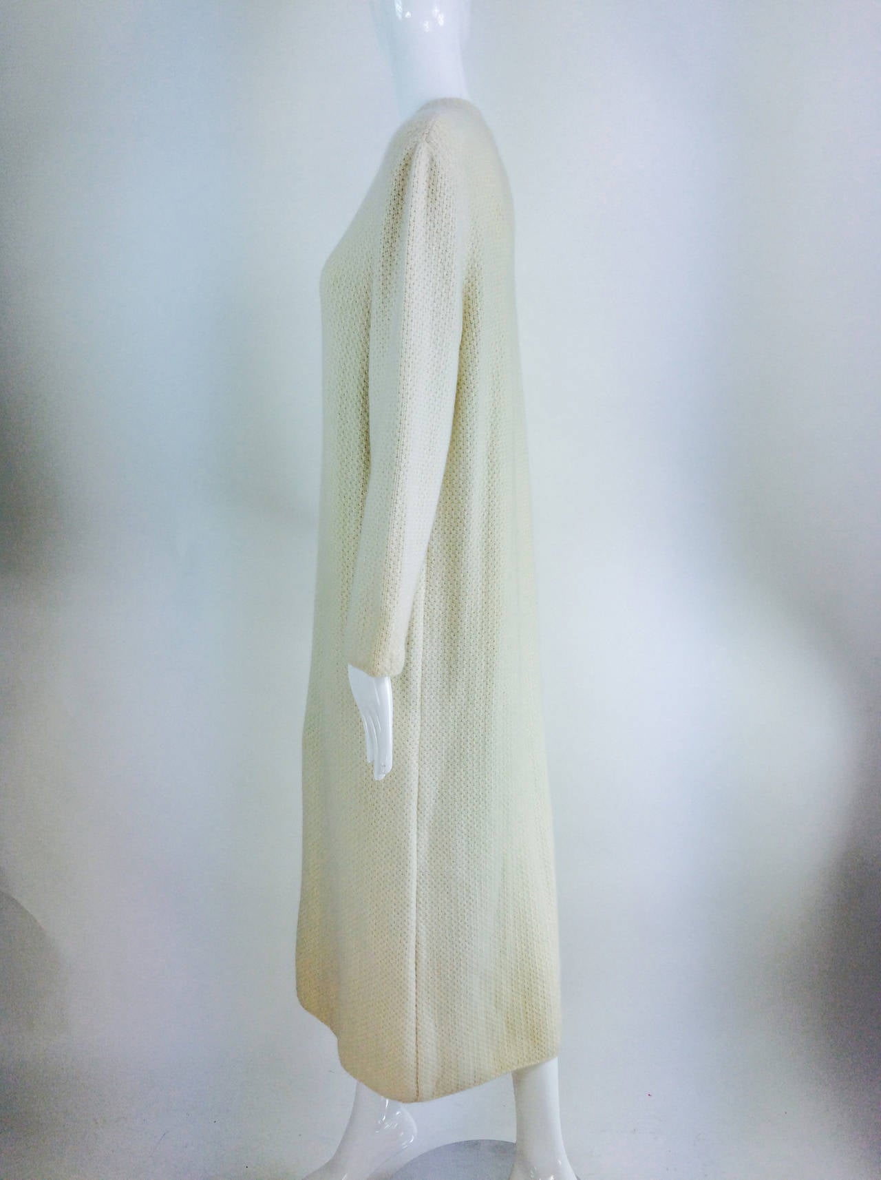 Pratesi "dolce vita" 100% cream cashmere knit robe or coat at 1stDibs ...