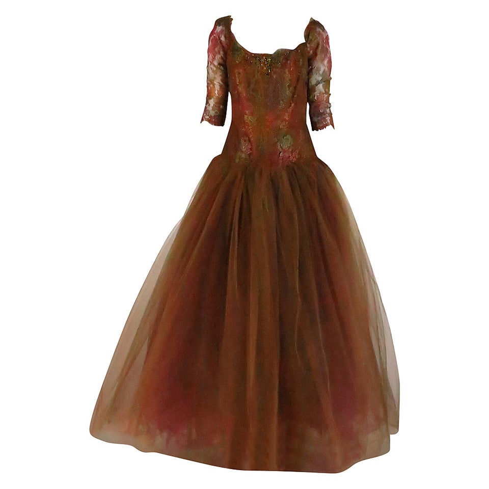 Ivonne de la Vega at Martha Palm Beach ombre lace and tulle gown at ...