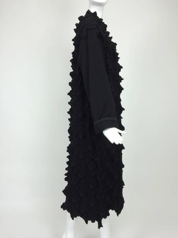 Rare Mary E. Jaeger art to wear shibori manipulated wool coat one of a ...