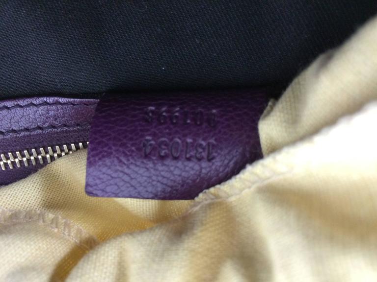 Gucci Blondie rare plum glazed leather shoulder handbag gold hardware ...