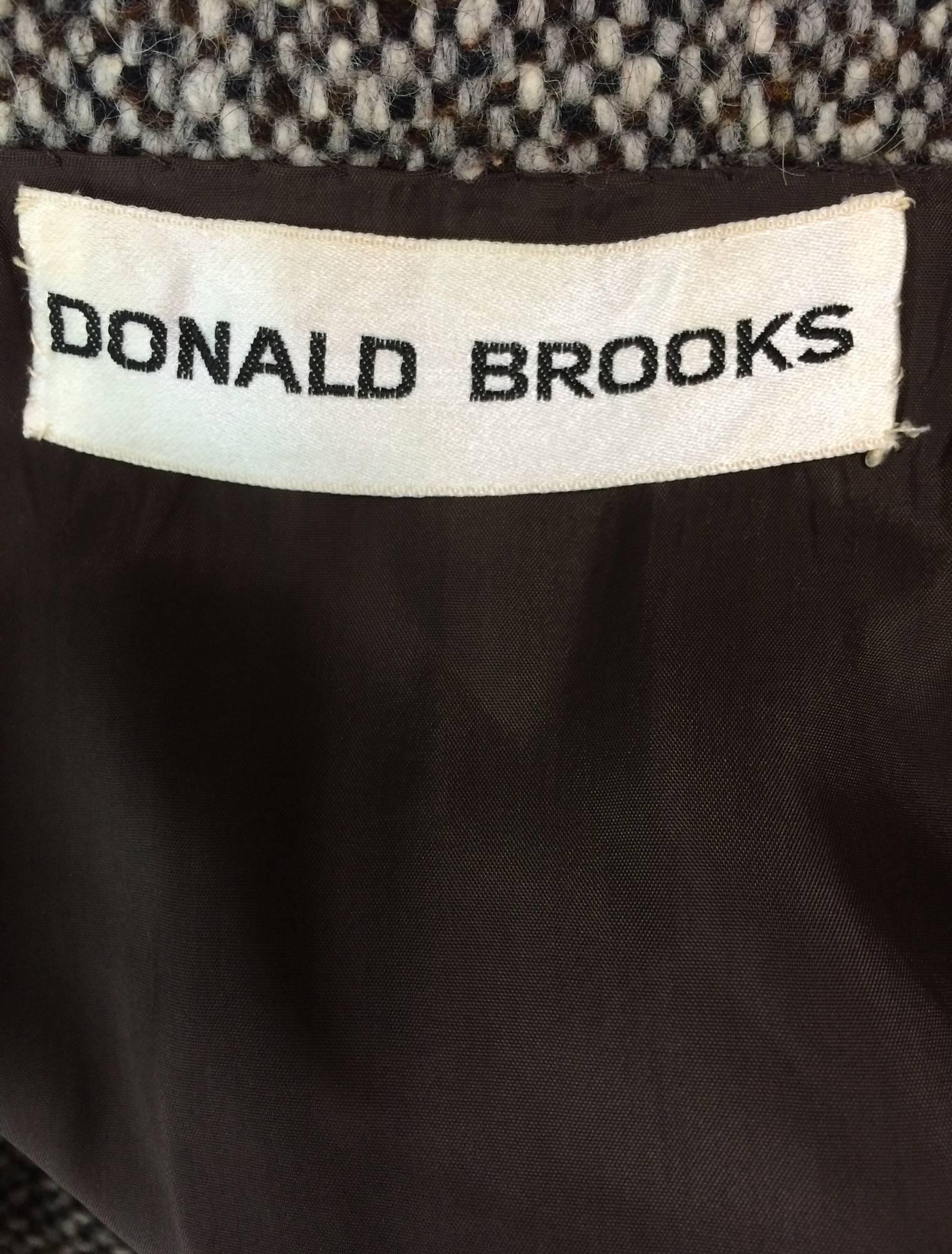 Vintage Donald Brooks brown and white tweed coat dress 1960s at 1stDibs ...