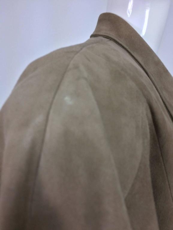 Jean-Claude Jitrois taupe suede cropped swing jacket 1980s For Sale at ...