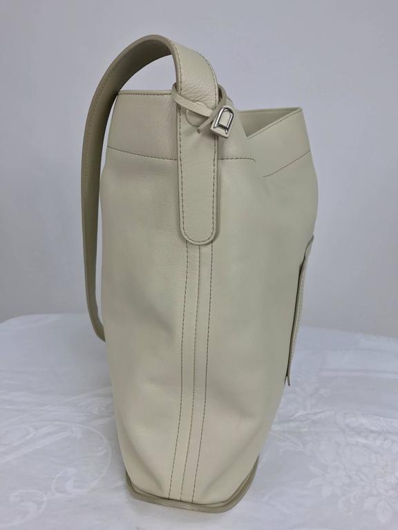 Delvaux ivory leather pin holdall shoulder bag at 1stDibs