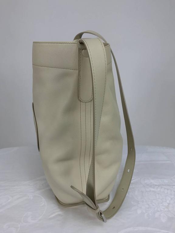 Delvaux ivory leather pin holdall shoulder bag at 1stDibs