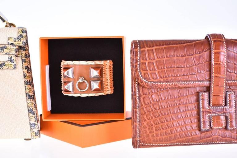 Hermes Jige Mini 20cm Matte Fauve Crocodile Niloticus Clutch Pochette ...