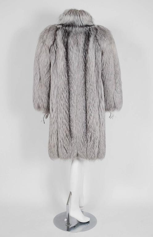 1971 Yves Saint Laurent Couture Dramatic Silver-Fox Fur Chubby Coat ...