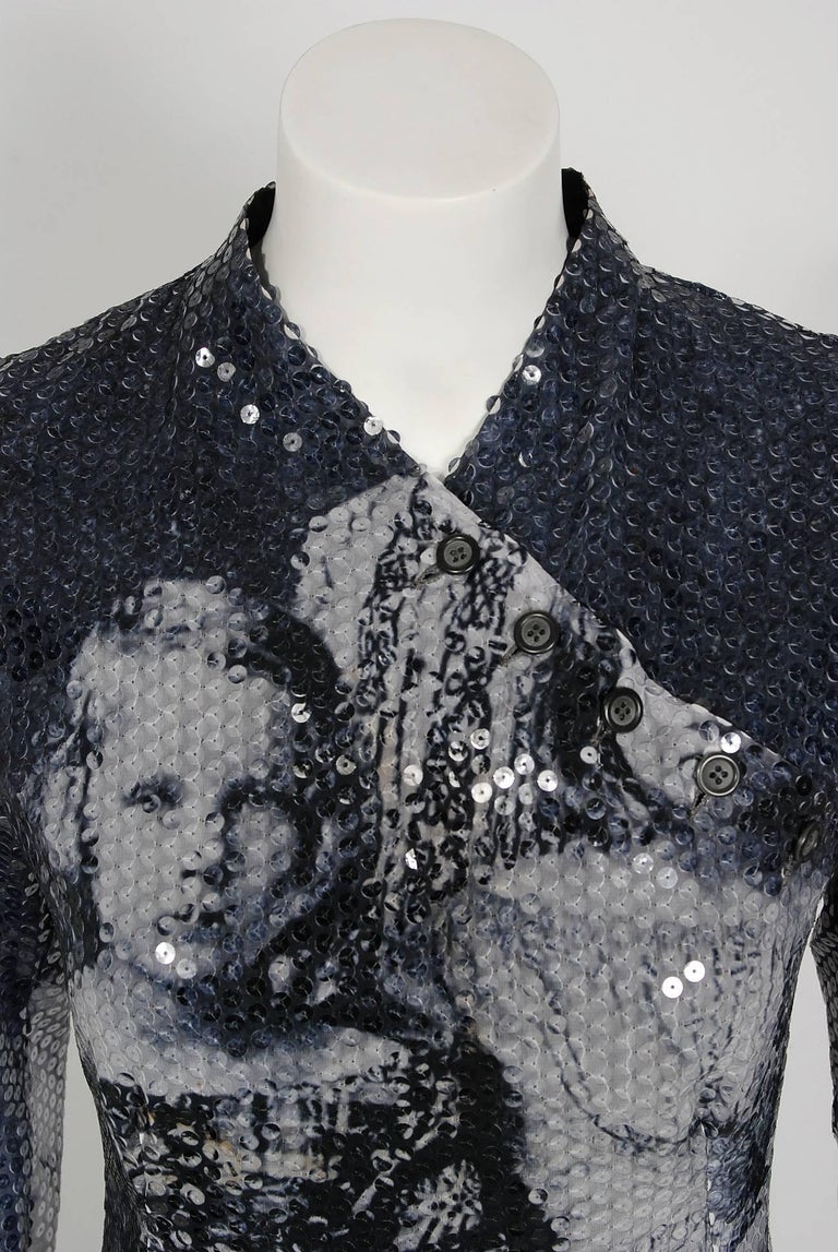 1998 Alexander McQueen 'Joan' Romanov' Sequin Print Long-Sleeve Runway ...
