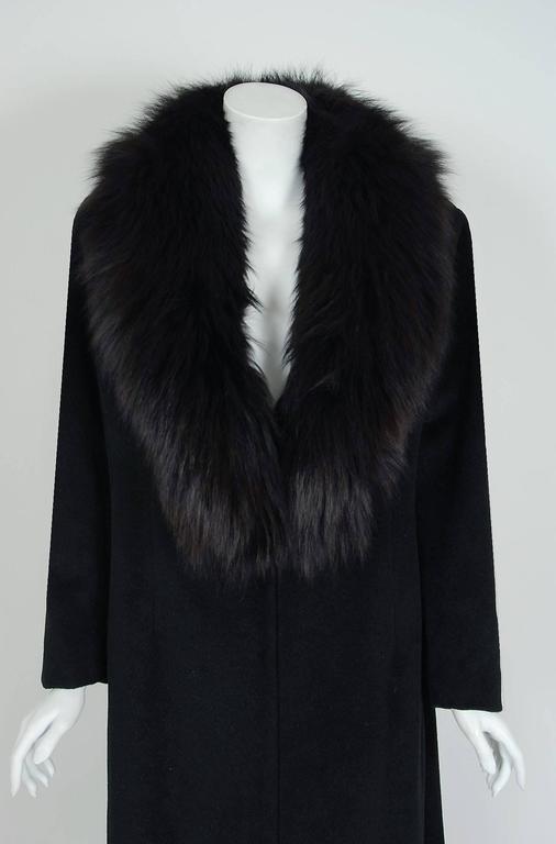 1958 Sorelle Fontana Haute-Couture Black Wool Fox-Fur Coat Owned By Ava ...