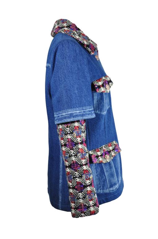 Chanel 2016 F/W Runway Denim and Tweed Four Pockets Jacket FR40 New at ...