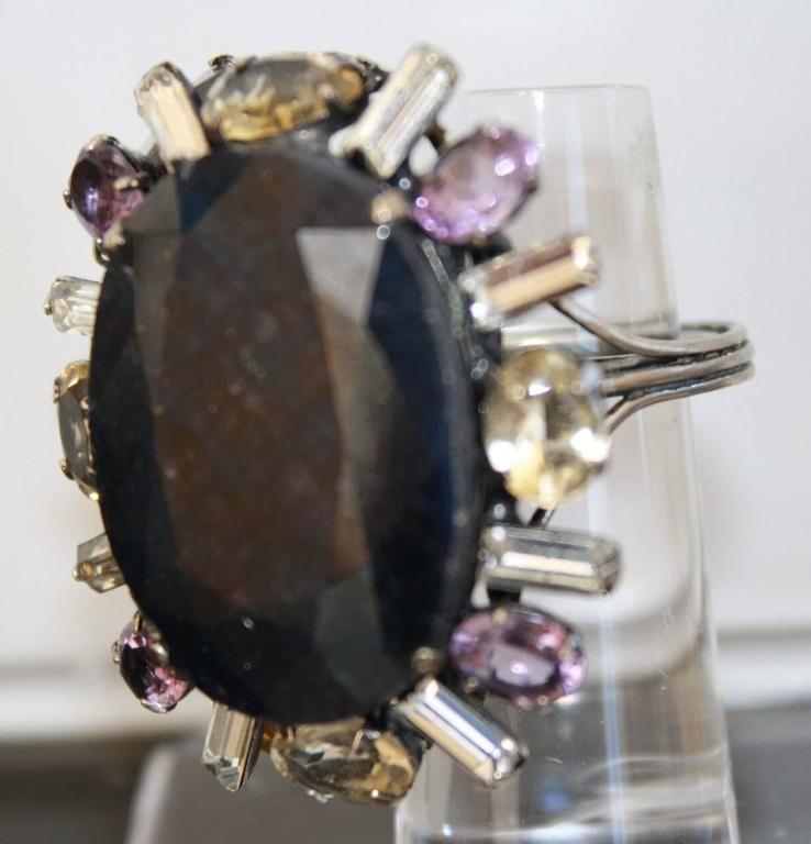 Iradj Moini Amethyst, Sapphire and Quartz Adjustable Ring at 1stDibs