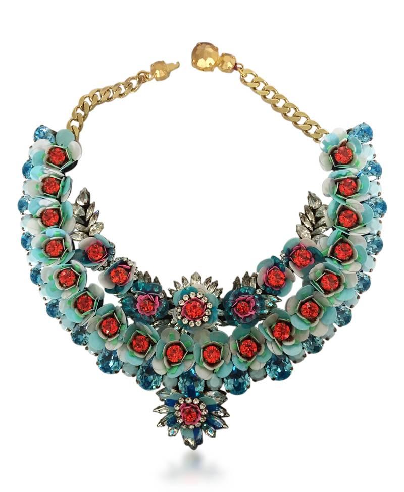 Shourouk Aqua Botanica Necklace at 1stDibs