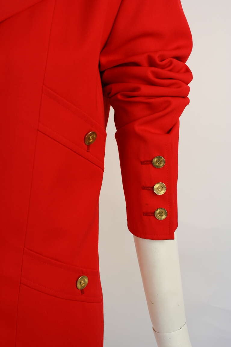Chanel Red Blazer For Sale at 1stDibs | chanel red jacket, red blazer ...