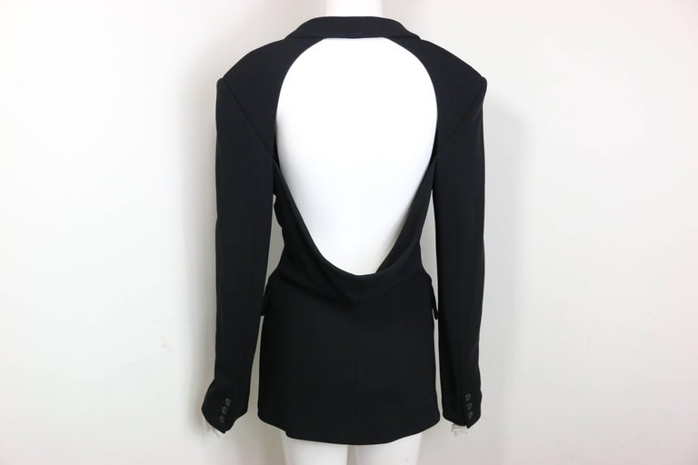 Plein Sud Black Open Back Jacket with Tube Top at 1stDibs