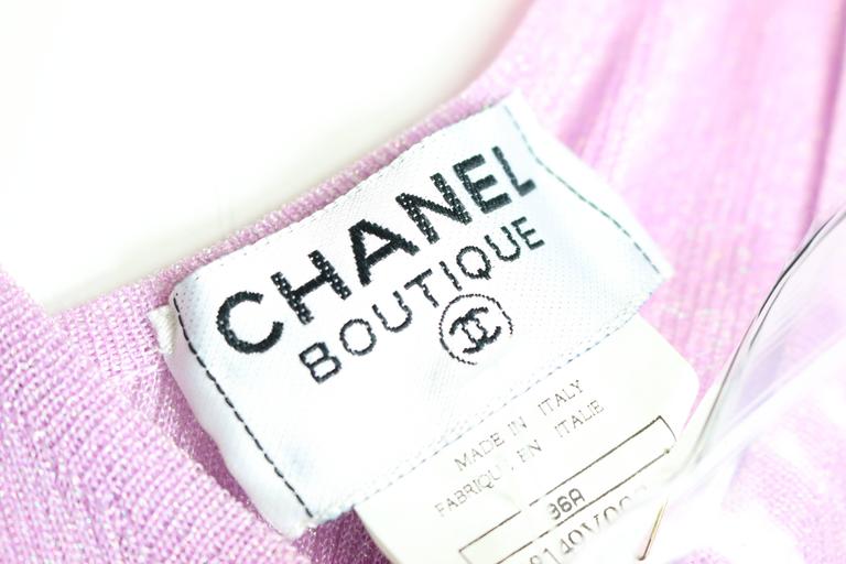 Chanel Pink Metallic Maxi Dress at 1stDibs