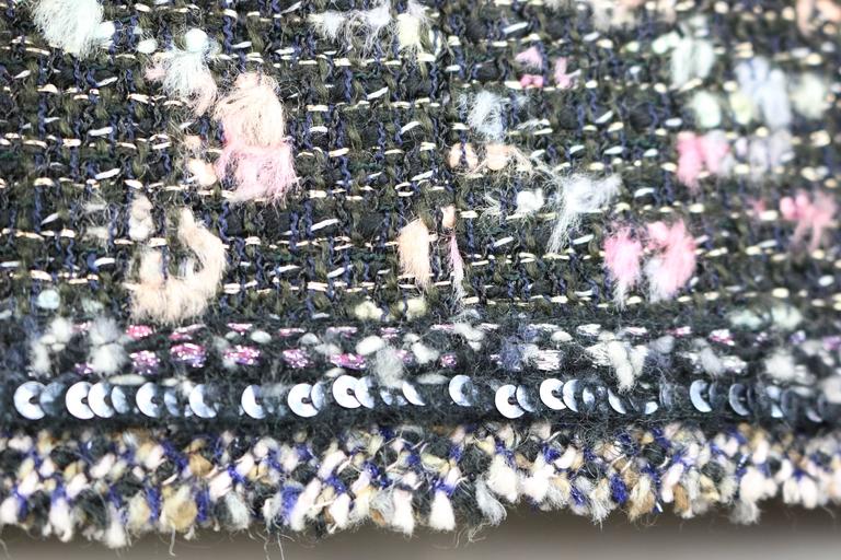 2004 Chanel Multi Coloured Tweed Wool Jacket and Sleeves Top Ensemble ...