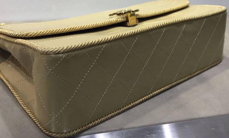 Chanel Early 90s Beige Lambskin Gold Chain Flap Bag at 1stDibs | 90's ...