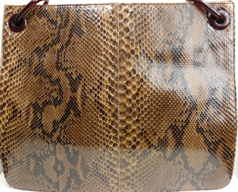 90s Prada Python with Tortoiseshell Shoulder Strap Tote Bag For Sale at 1stDibs | tortoise shell ...