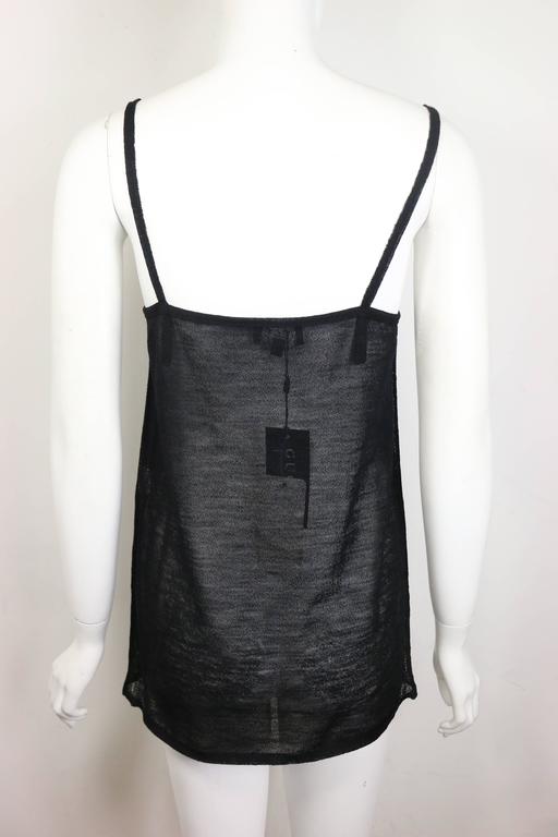 Gucci by Tom Ford Black Wool See Through Spaghetti Tank Top For Sale at ...