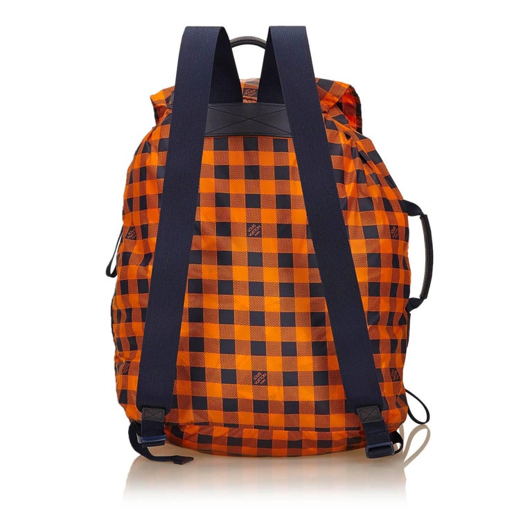 Louis Vuitton Orange and Black Canvas Damier Adventure Backpack at ...