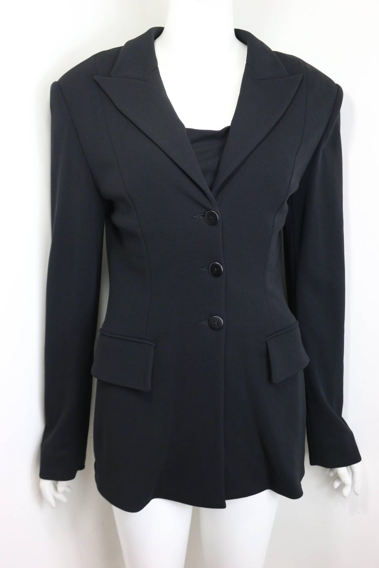 Plein Sud Black Open Back Jacket with Tube Top at 1stDibs