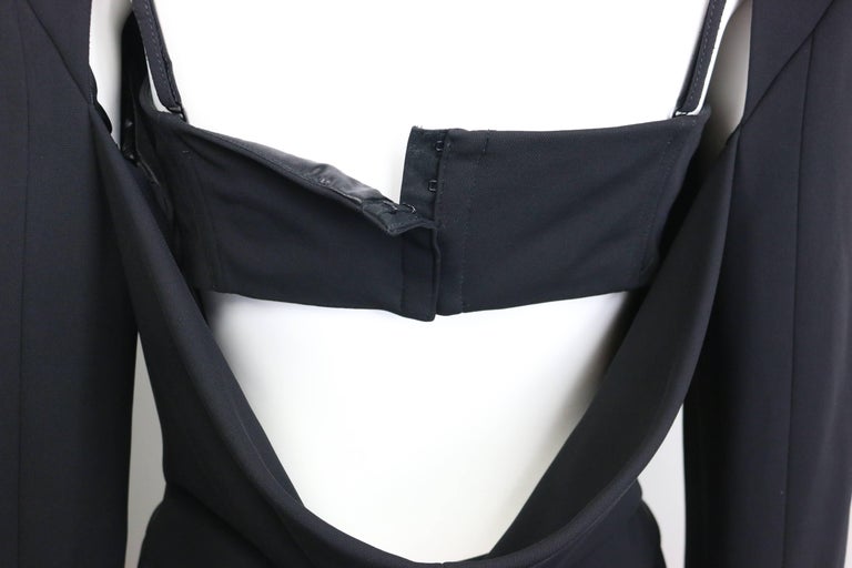 Plein Sud Black Open Back Jacket with Tube Top at 1stDibs