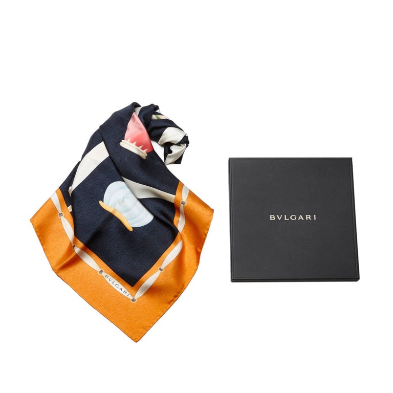 Bvlgari Printed Silk Scarf at 1stDibs | bvlgari scarf, bvlgari silk scarf