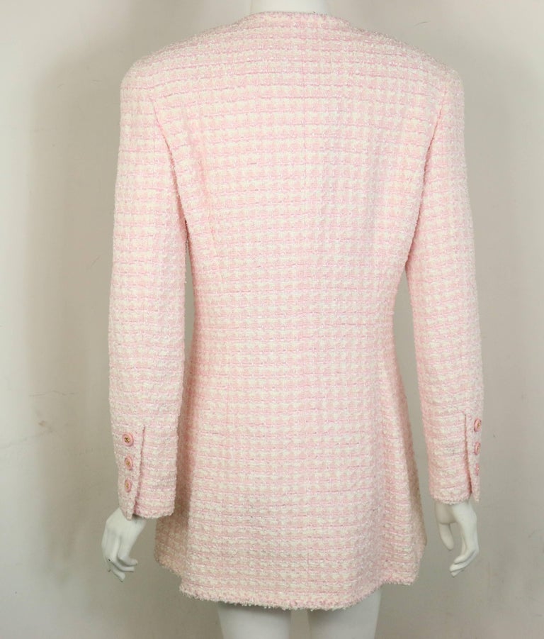 Chanel White and Pink Tweed Jacket For Sale at 1stDibs | chanel pink ...