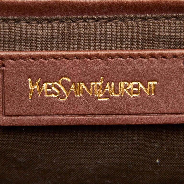 YSL Brown and Beige Woven and Linen Y Tote Bag at 1stDibs | ysl woven ...