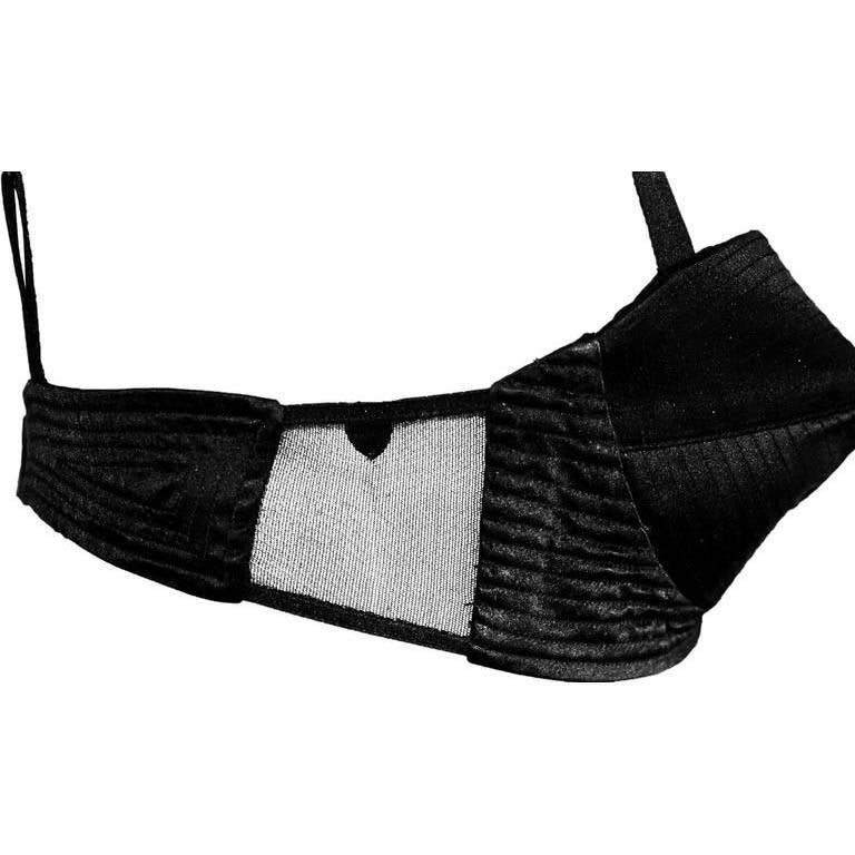 Rare Tom Ford Gucci SS 2001 Runway Ad Campaign Black Silk Cone Bra Kate ...