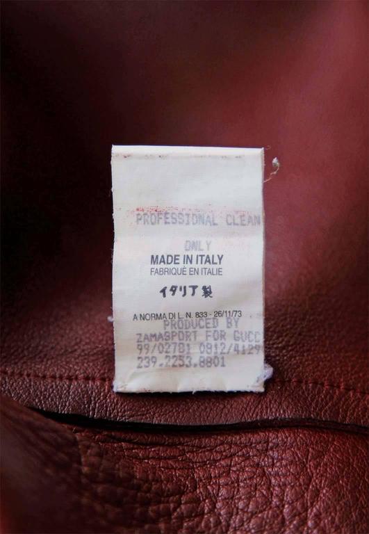 Free Shipping: Rare Tom Ford Gucci SS1999 Maroon Leather Runway Moto ...