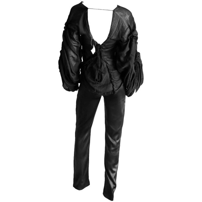 Iconic Tom Ford Gucci FW 2002 Silk Kimono Runway Blouse and Pants! 40 ...