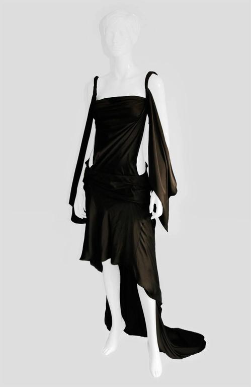Uber Rare Tom Ford Gucci FW02 Gothic Collection Brown Silk Backless ...