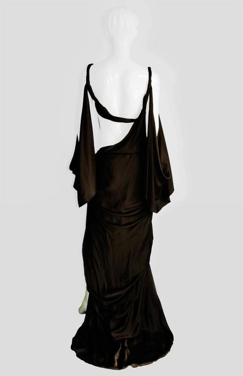 Uber Rare Tom Ford Gucci FW02 Gothic Collection Brown Silk Backless ...