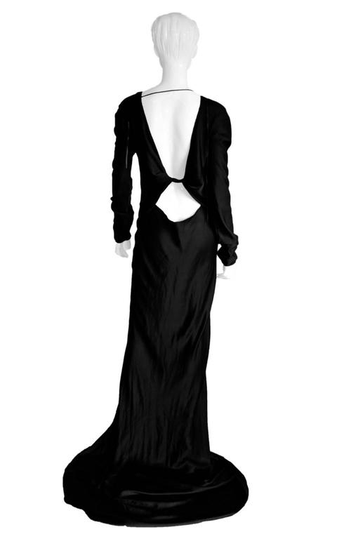 Iconic Tom Ford Gucci FW 2002 Gothic Collection Black Silk Backless ...