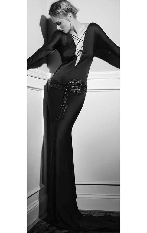 Iconic Tom Ford Gucci FW 2002 Gothic Collection Black Silk Backless ...