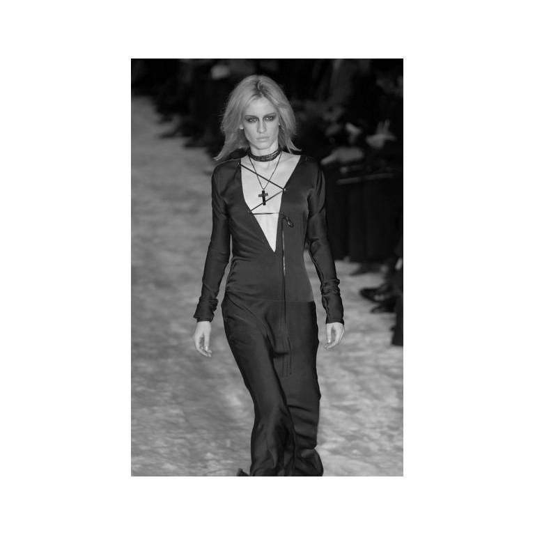 Iconic Tom Ford Gucci FW 2002 Gothic Collection Black Silk Backless ...