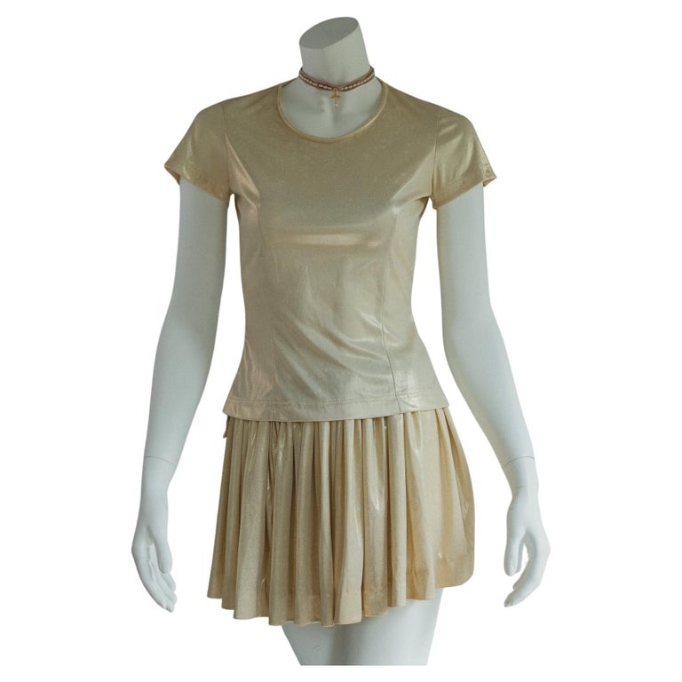 Vivienne Westwood 1988 SS Pagan Collection 80s Gold Mini Skirt Set XS ...